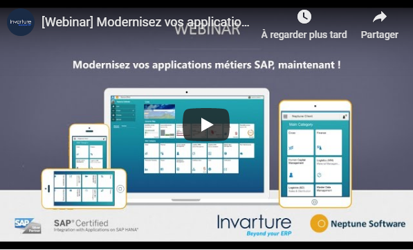 Modernisez vos applications métier SAP Fiori avec Neptune - Invarture