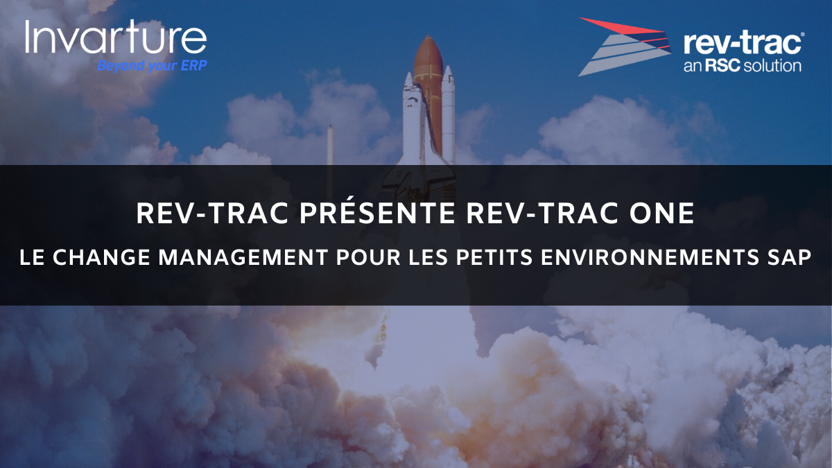 Rev-Trac ONE : Le change management pour les petits systèmes SAP